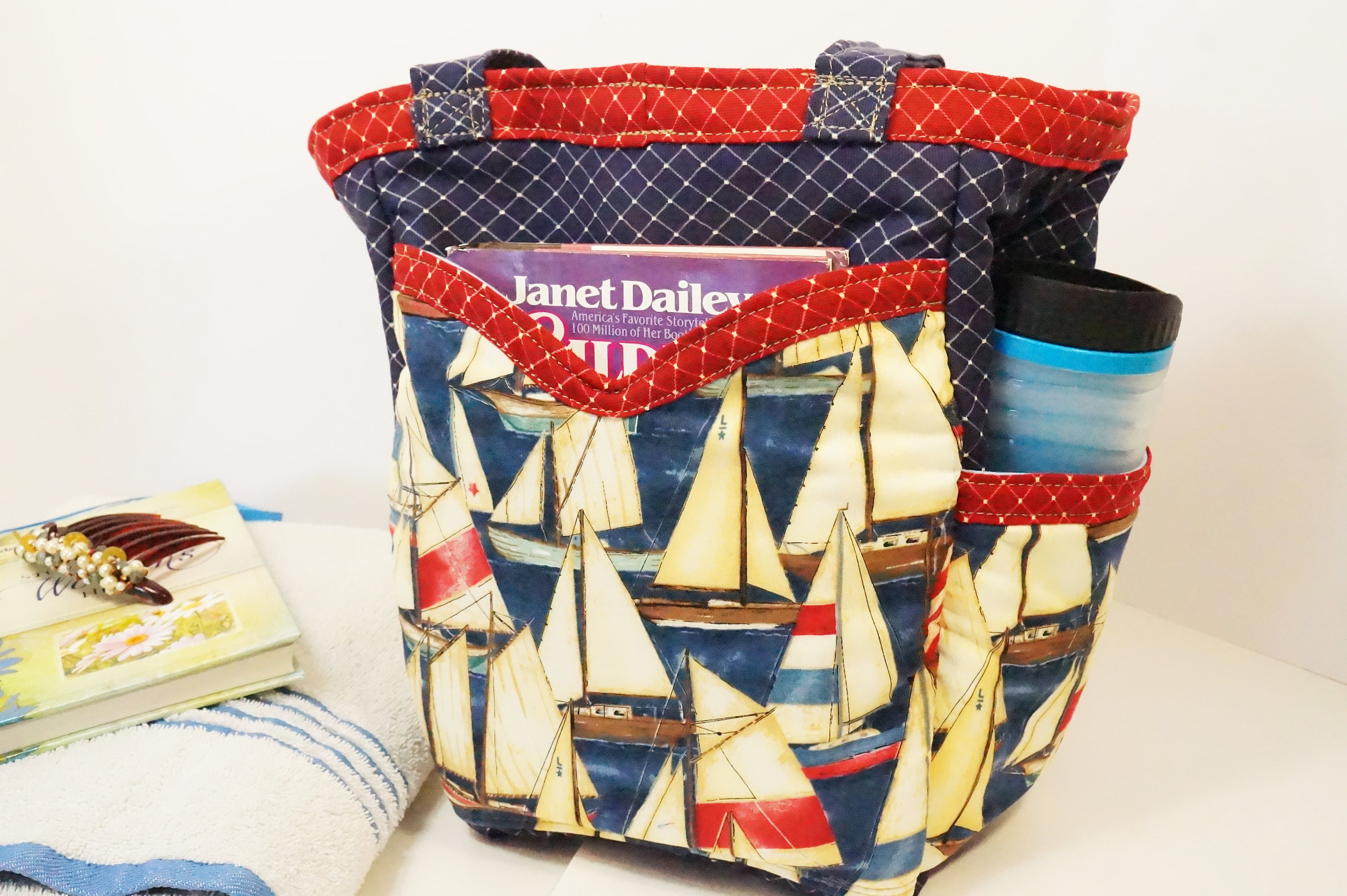 Sailing Tote Bag/Sail Boat Tote/Nautical Tote/Sailing Tote/Ship Tote ...
