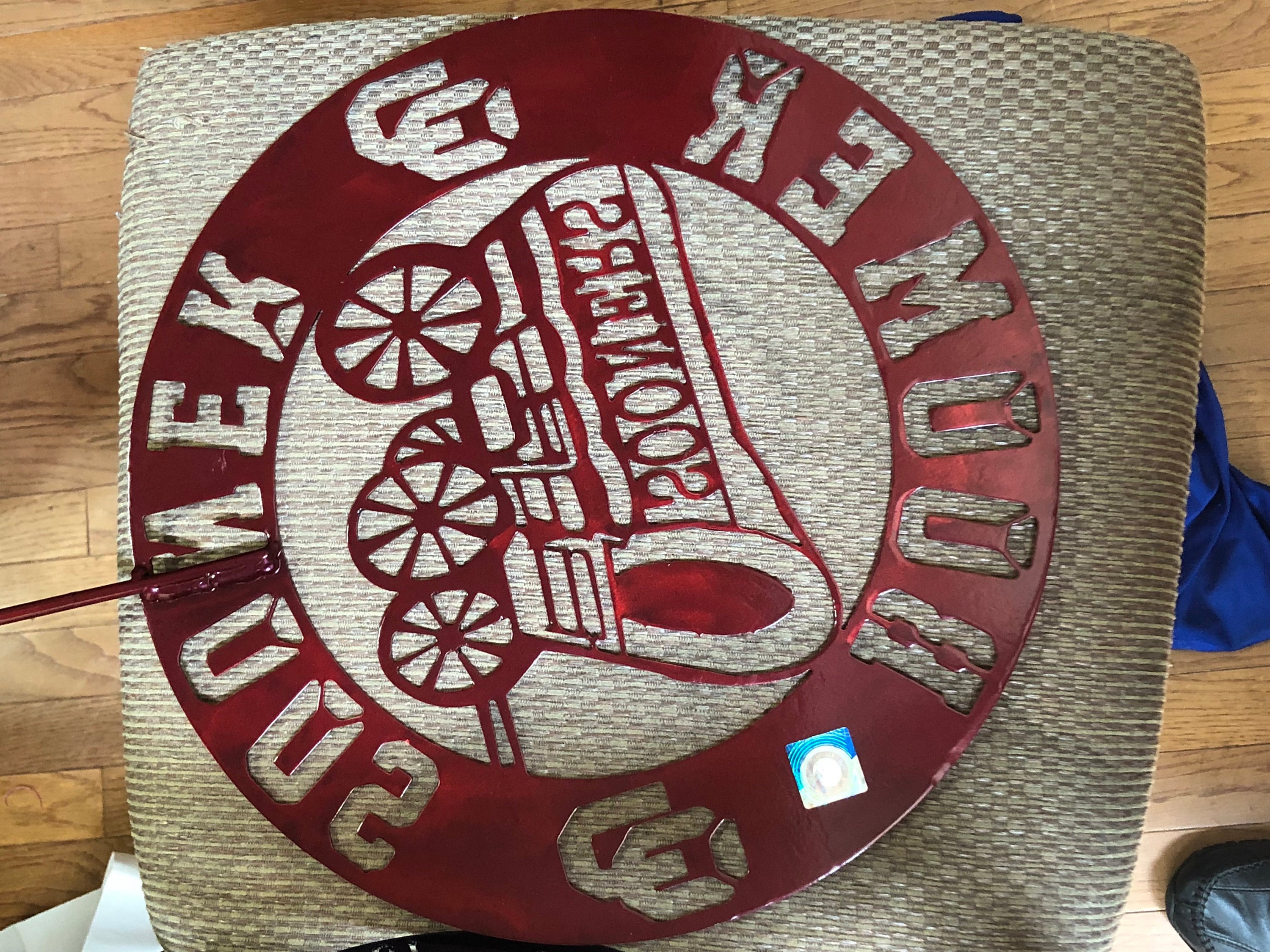 OU Boomer Sooner Schooner Metal Art Medallion with Optional 8" stake ...